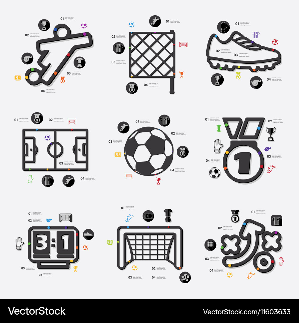 Football infographic Royalty Free Vector Image