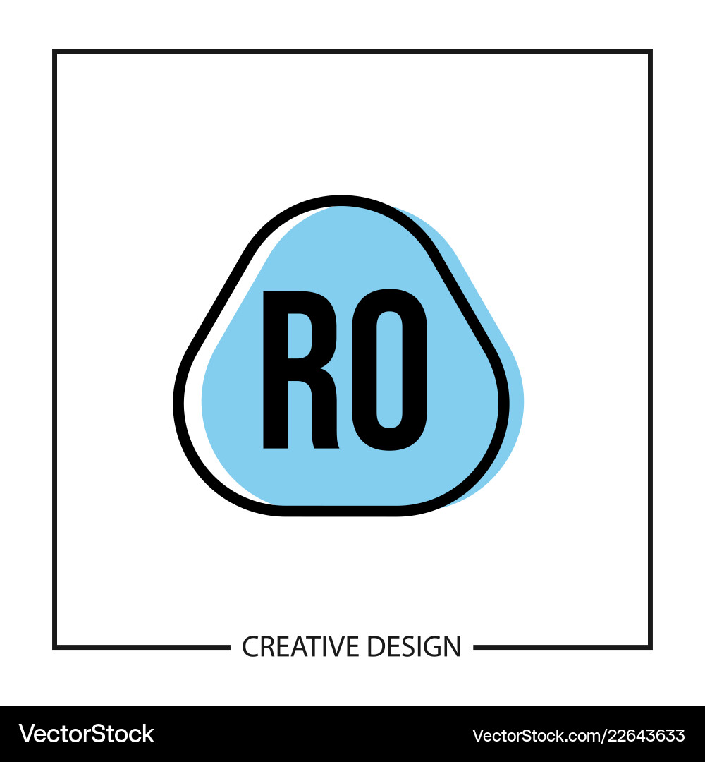 Initial letter ro logo template design Royalty Free Vector