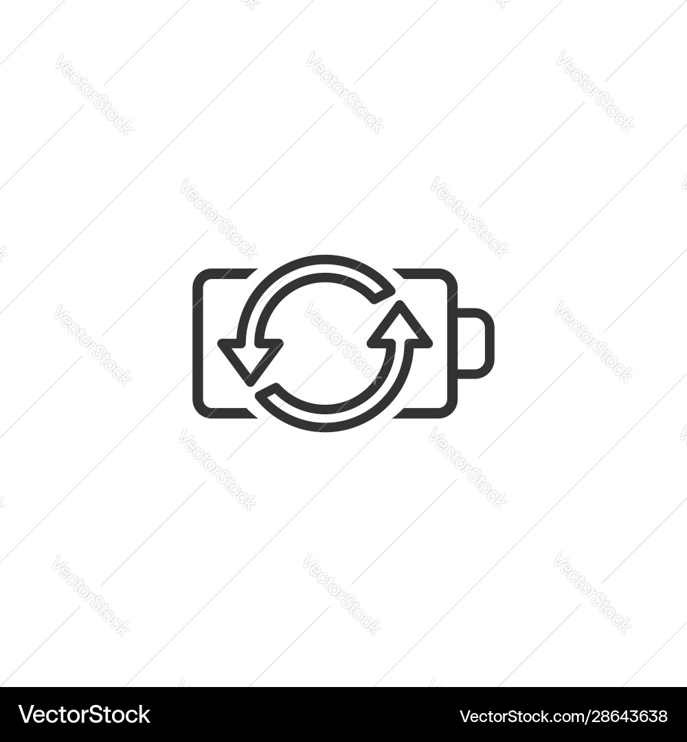 Battery charge icon in flat style power level Vector Image