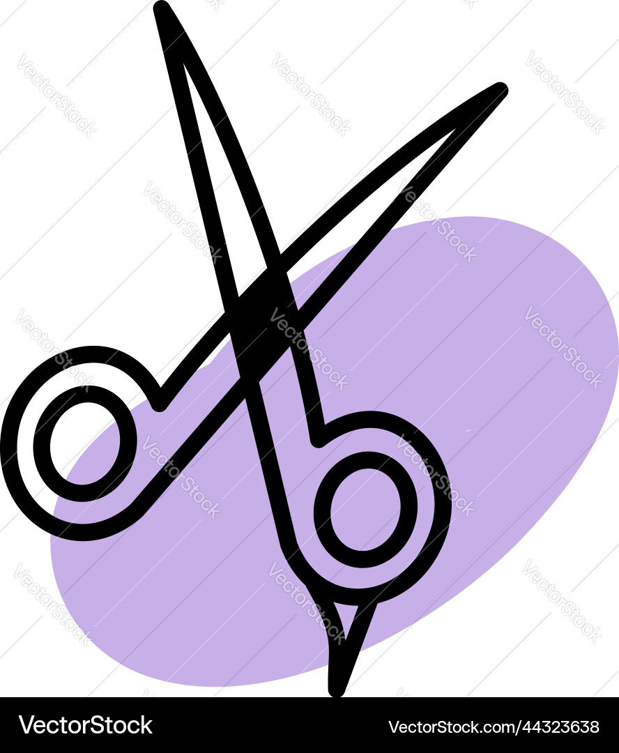 Beauty salon scissors on a white background Vector Image
