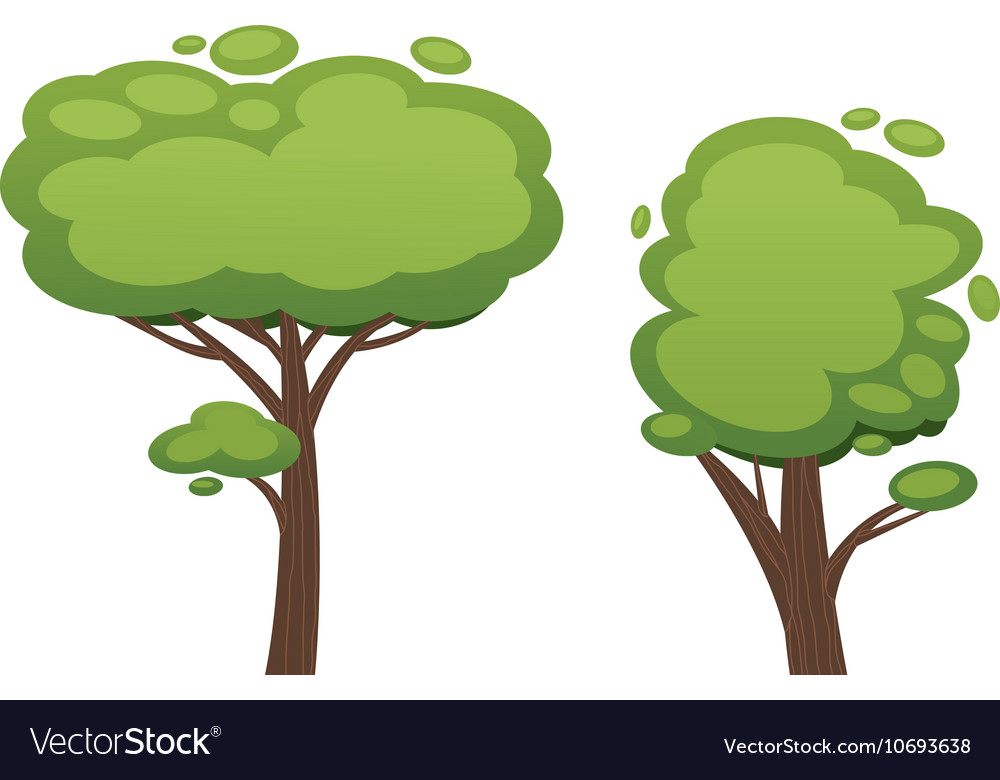 Cartoon tree Royalty Free Vector Image - VectorStock