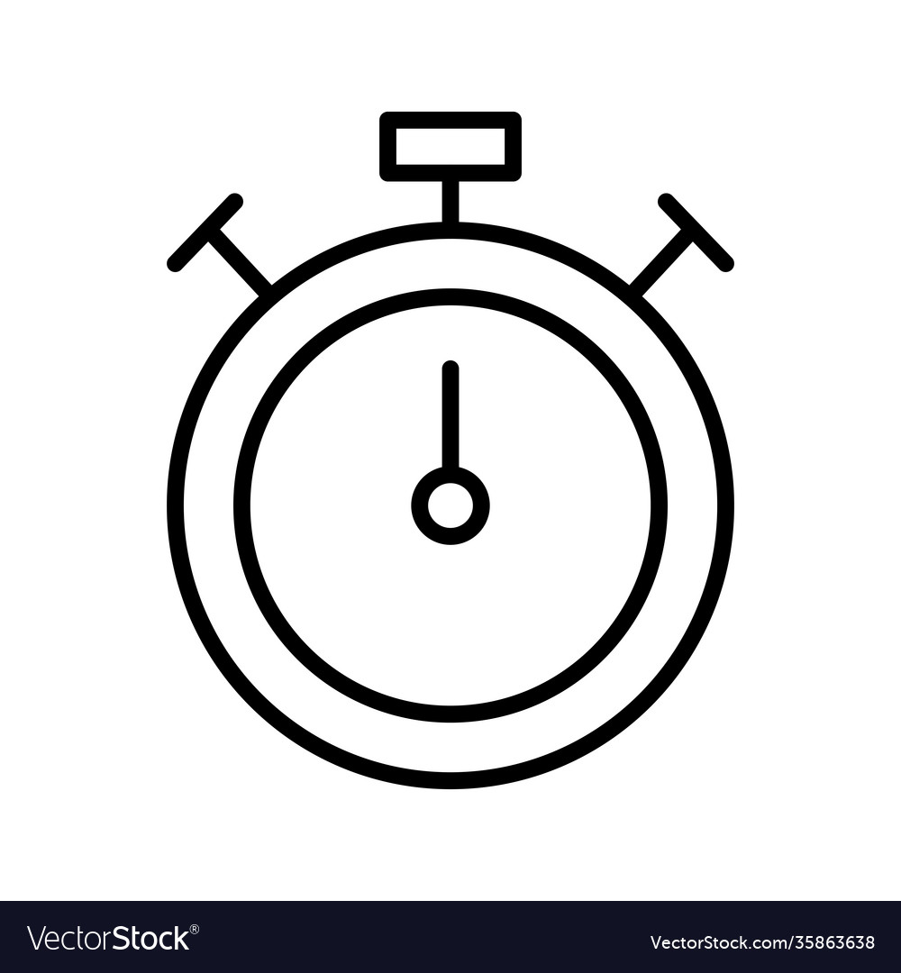 Chronometer Timer Counter Line Style Icon Vector Image