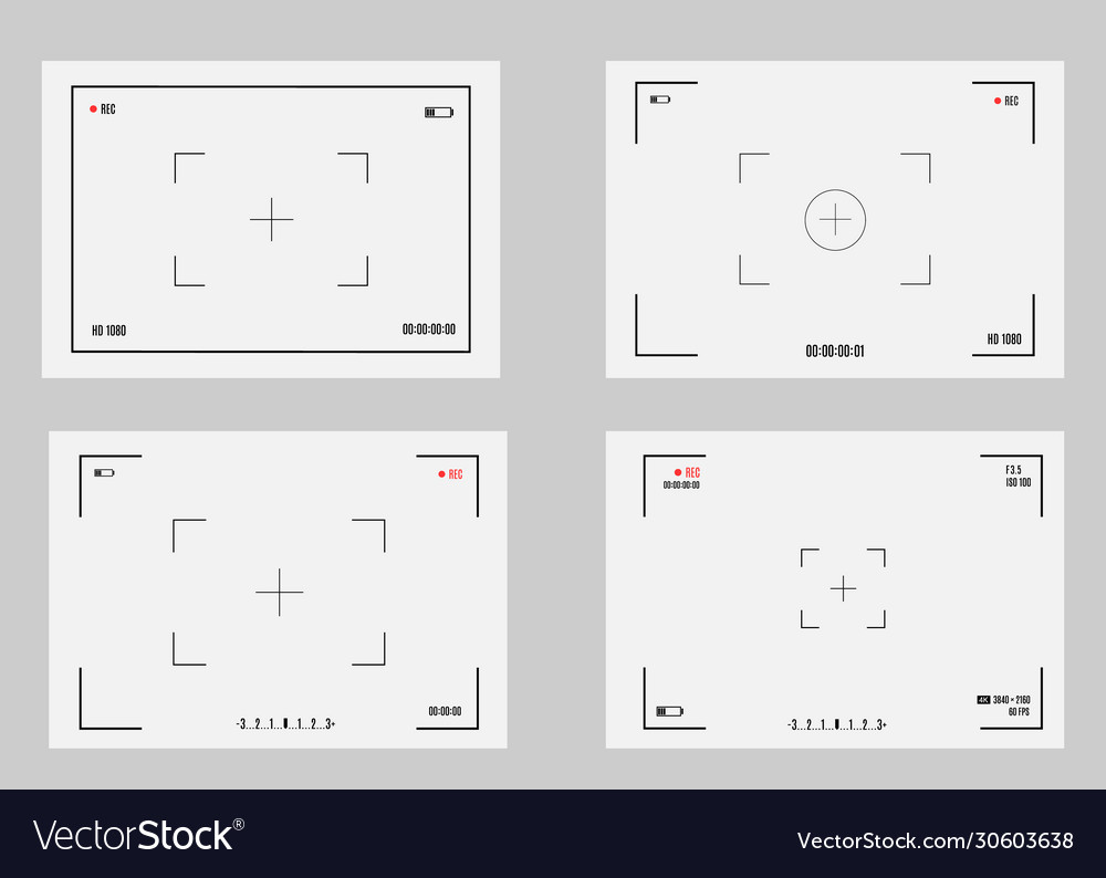 Focusing camera screen Royalty Free Vector Image