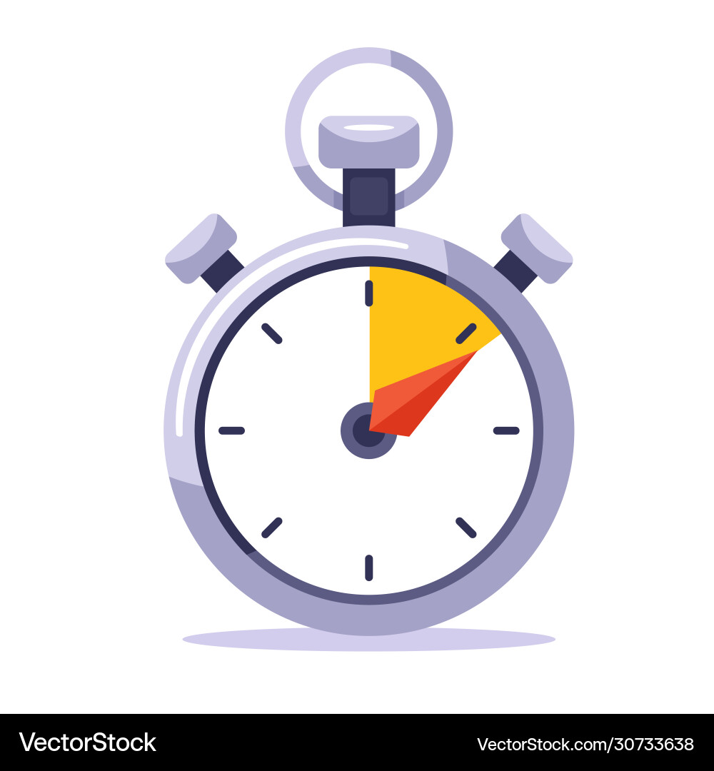 Iron stopwatch counts time catch up in time Vector Image
