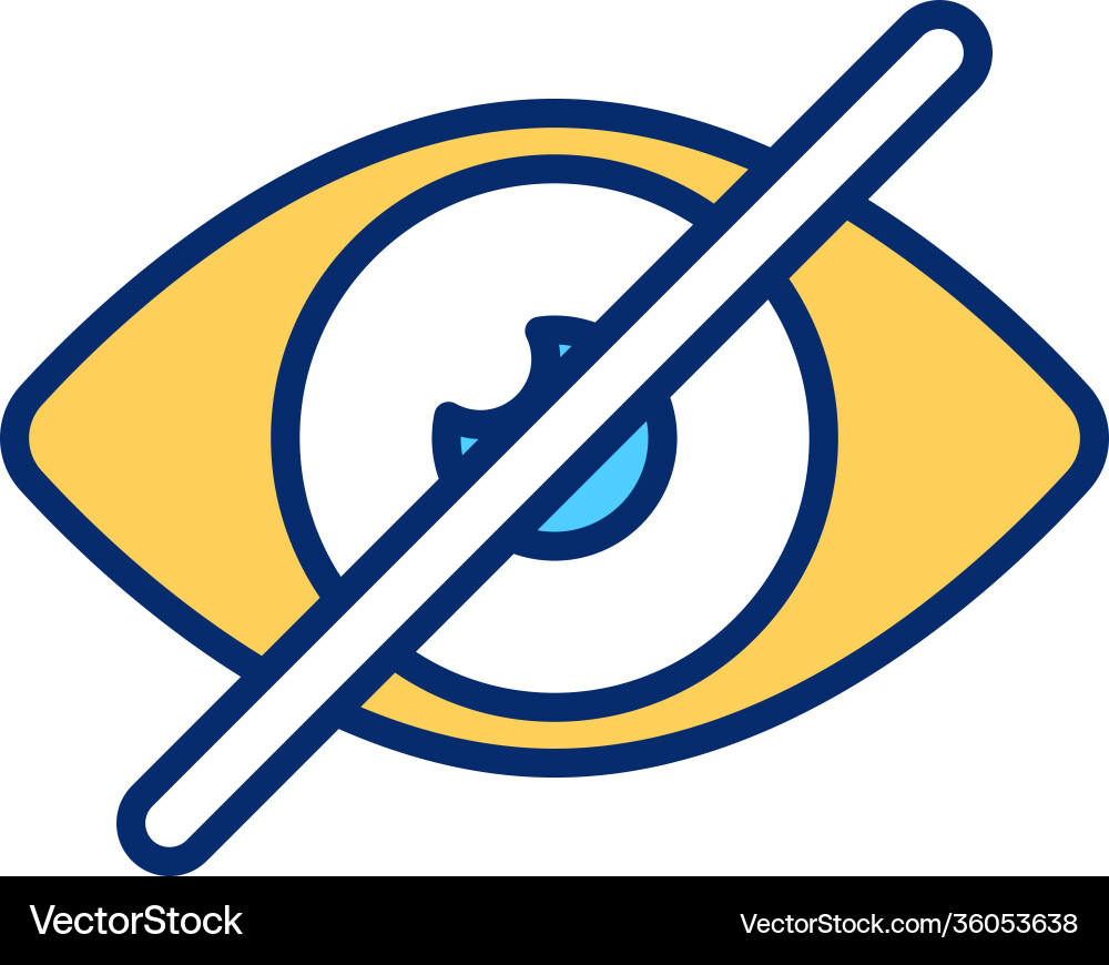 Not visible rgb color icon Royalty Free Vector Image