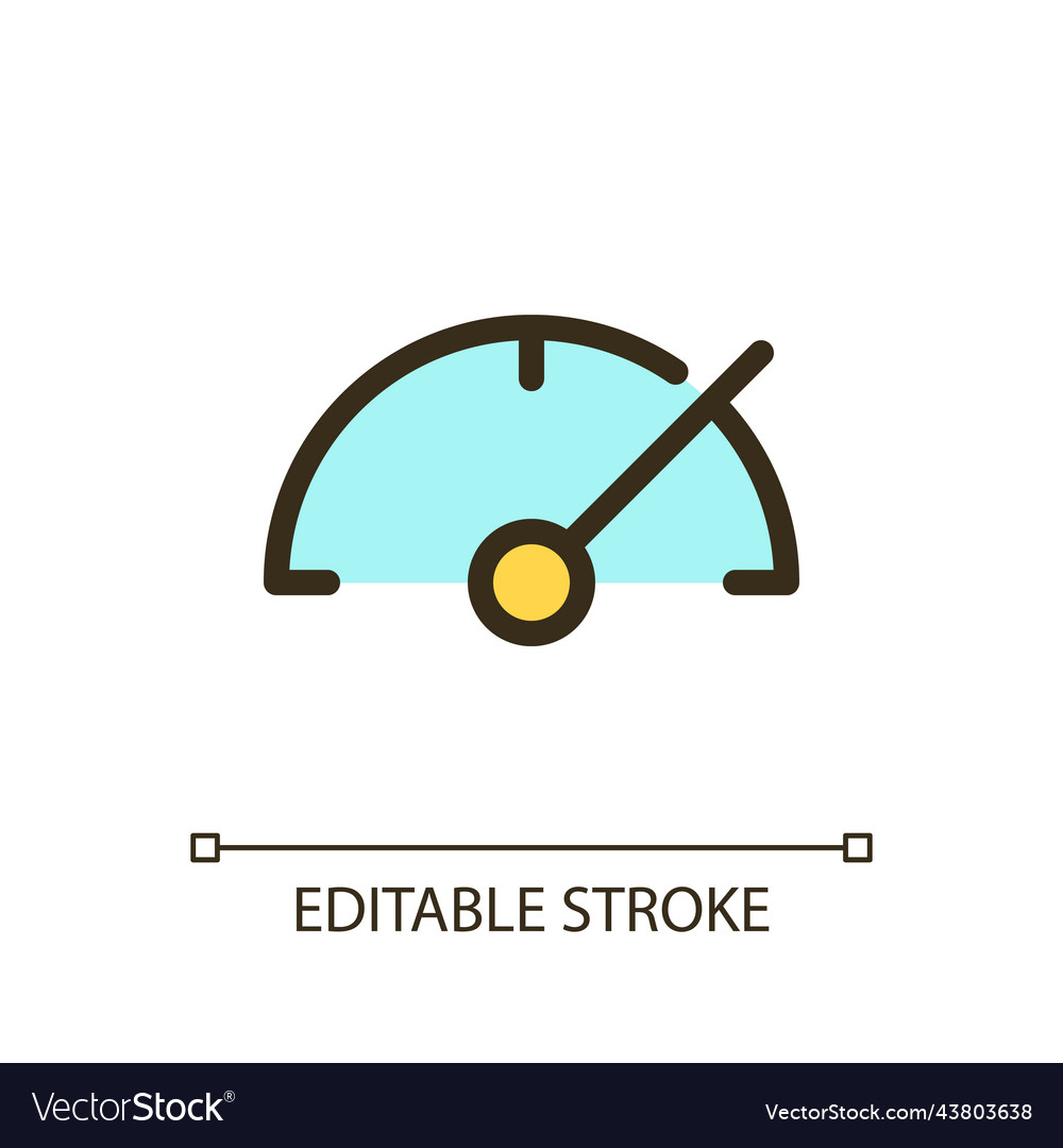 Speedometer pixel perfect rgb color ui icon Vector Image Speedometer pixel perfect rgb color ui icon Vector Image
