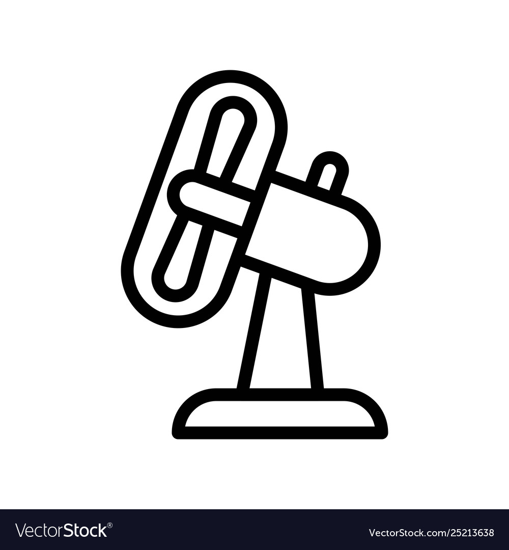 Stand fan isolated line style icon Royalty Free Vector Image