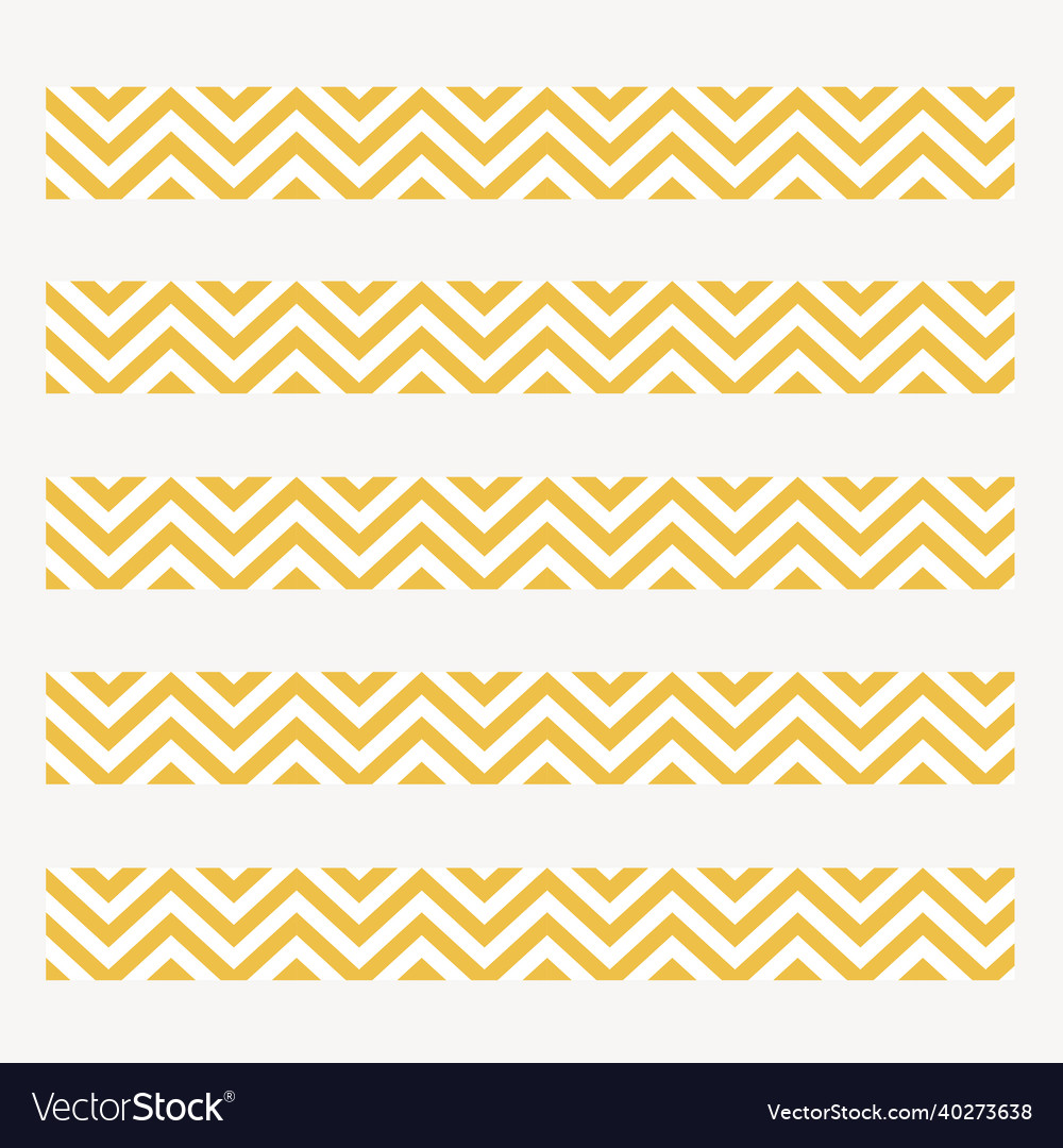 Zig zag brush seamless pattern set Royalty Free Vector Image