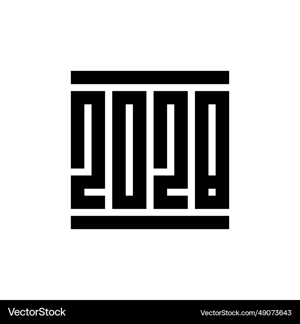 2028 text logo design happy new year Royalty Free Vector