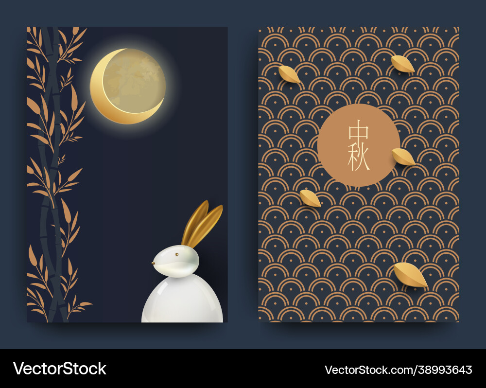 Abstract cards banner design with traditional Vector Image