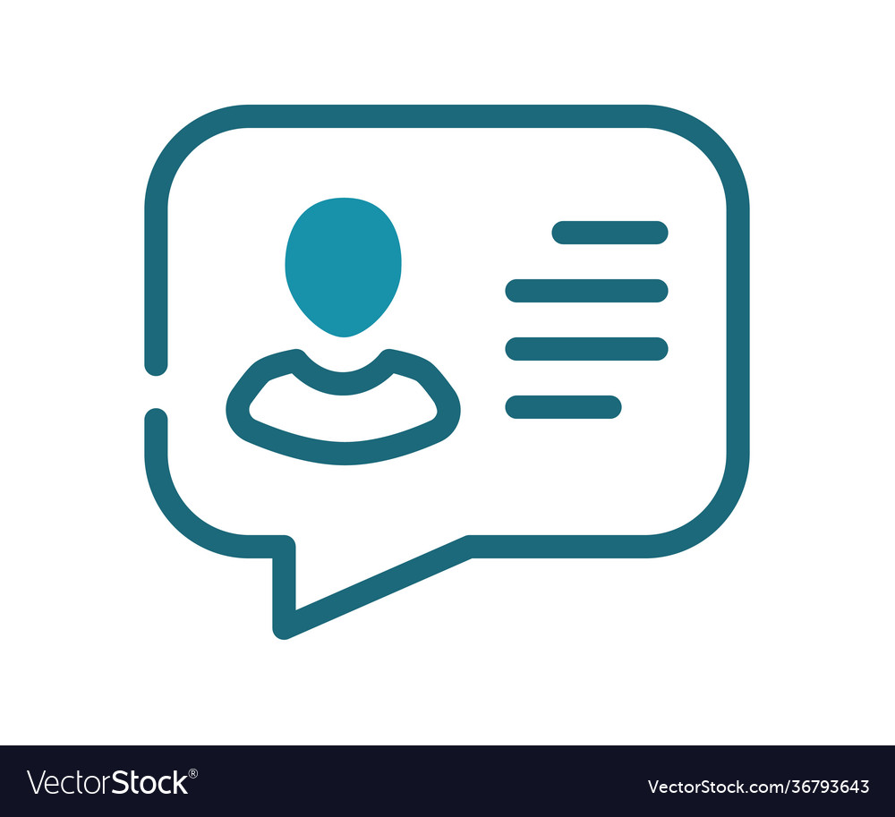Chat user bubble single isolated icon with solid Vector Image