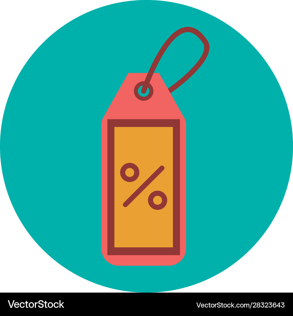 Commercial tag hanging isolated icon Royalty Free Vector