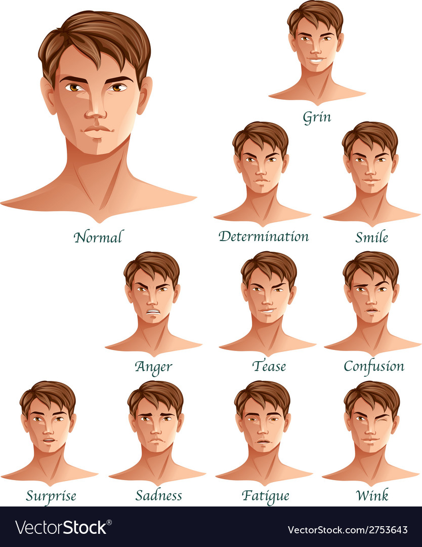 Expressions set Royalty Free Vector Image - VectorStock