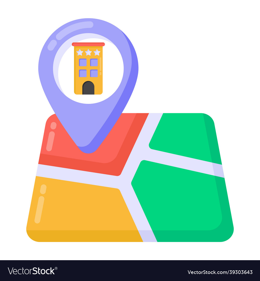 Hotel map Royalty Free Vector Image - VectorStock