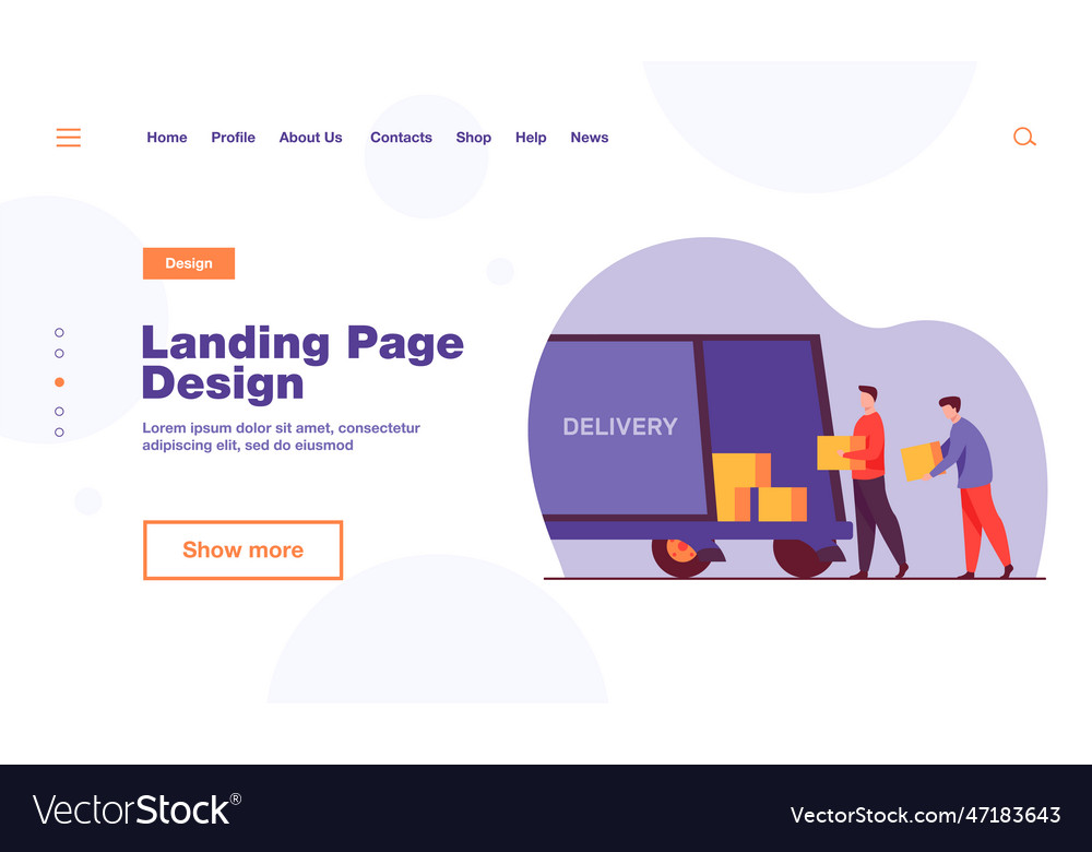 Loading workman carrying boxes Royalty Free Vector Image