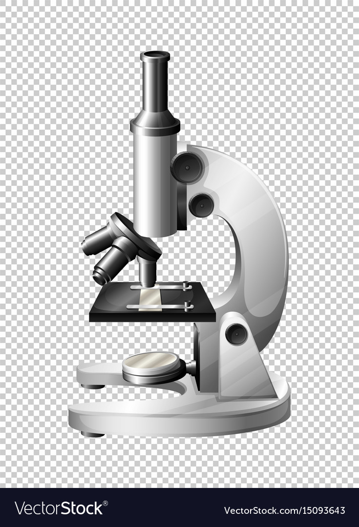 Microscope with three lens Royalty Free Vector Image