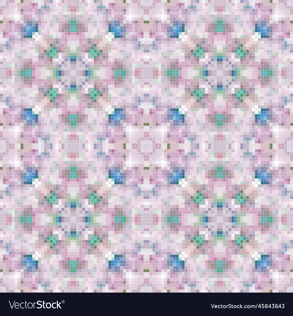 Pixel mosaic seamless pattern design repeat Vector Image