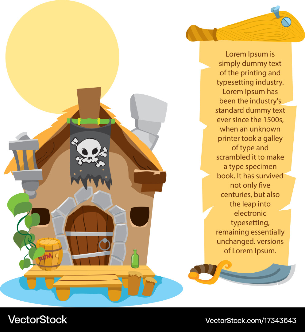 Poster for pirate party leaflet Royalty Free Vector Image