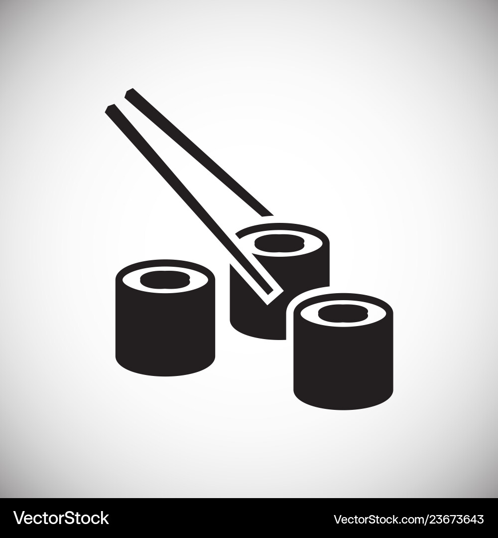 Sushi icon on white background for graphic and web