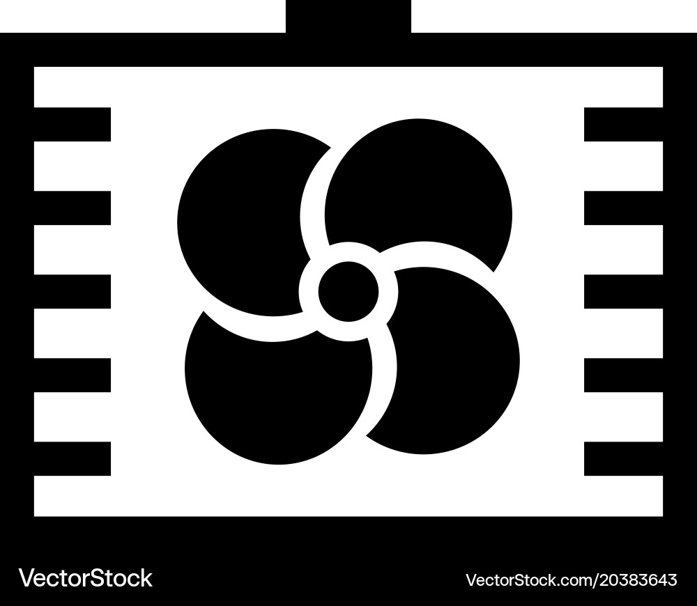 Ventilation exhaust air ventilator or fan flat Vector Image
