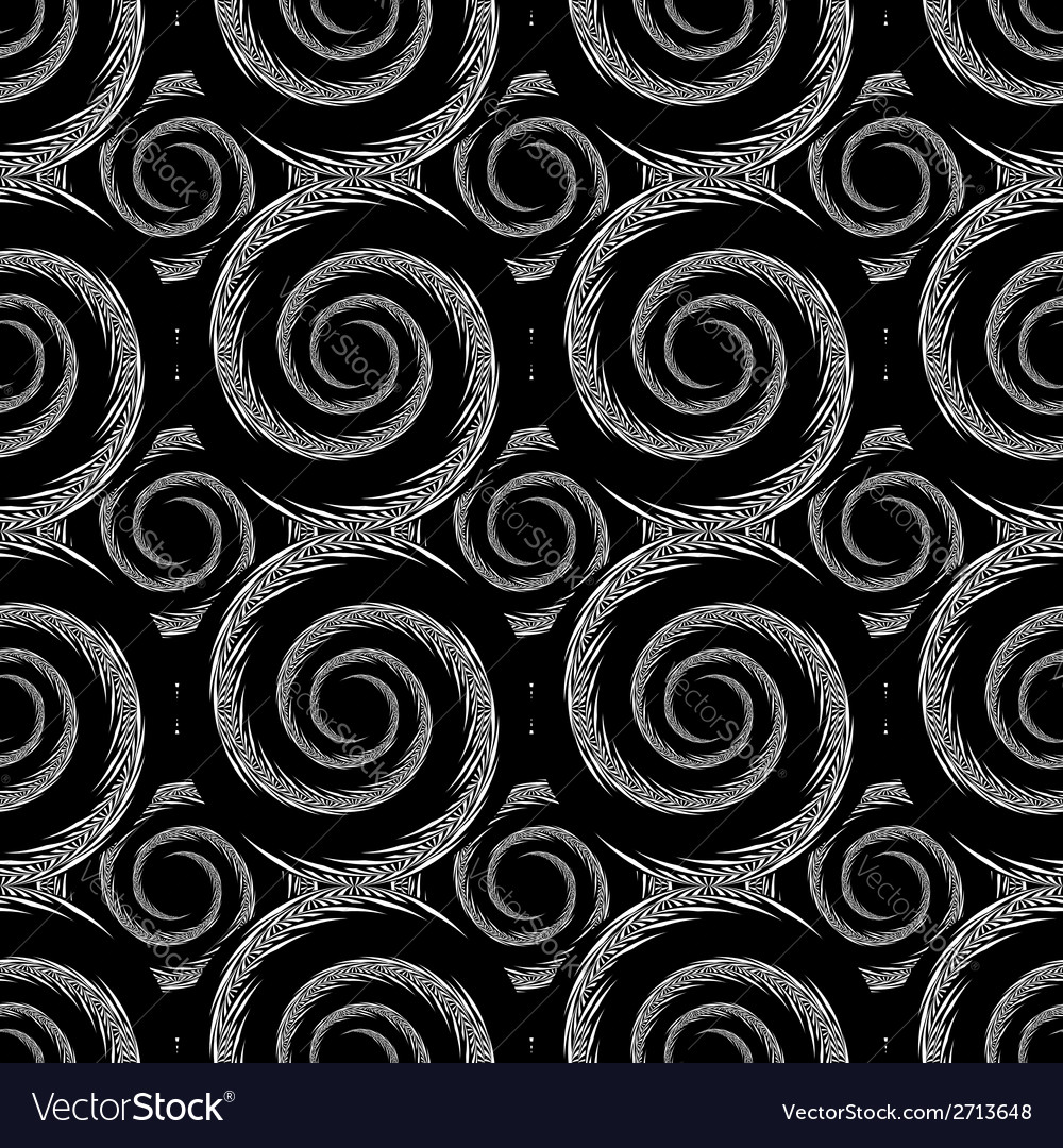 Design seamless monochrome spiral pattern Vector Image