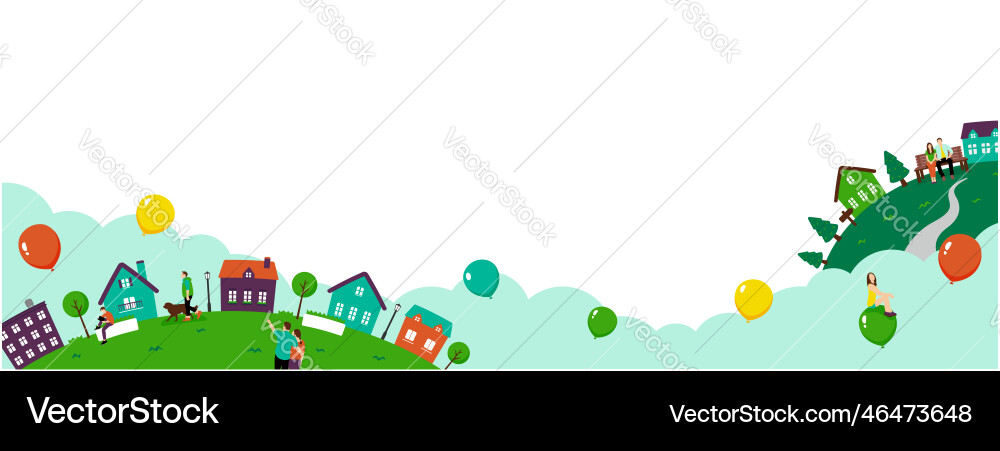 Fantasy planet web banner with space for design Vector Image