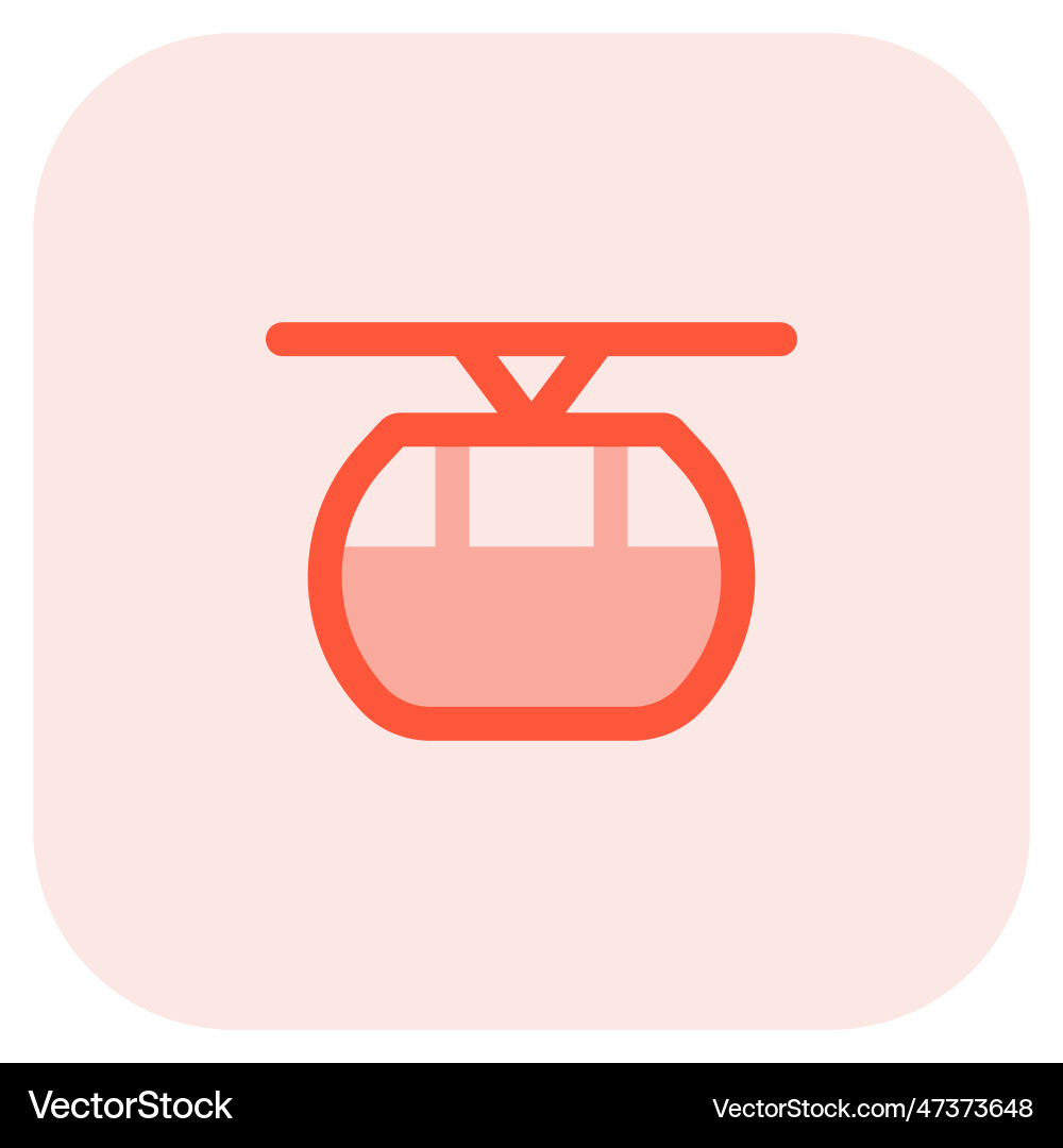 Funitel used by skiers as a transport medium Vector Image