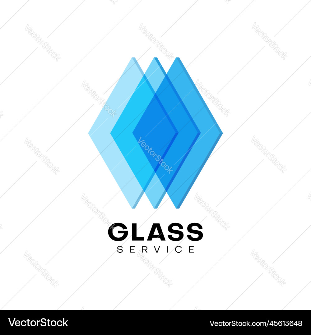 Glass service company icon window or construction Vector Image