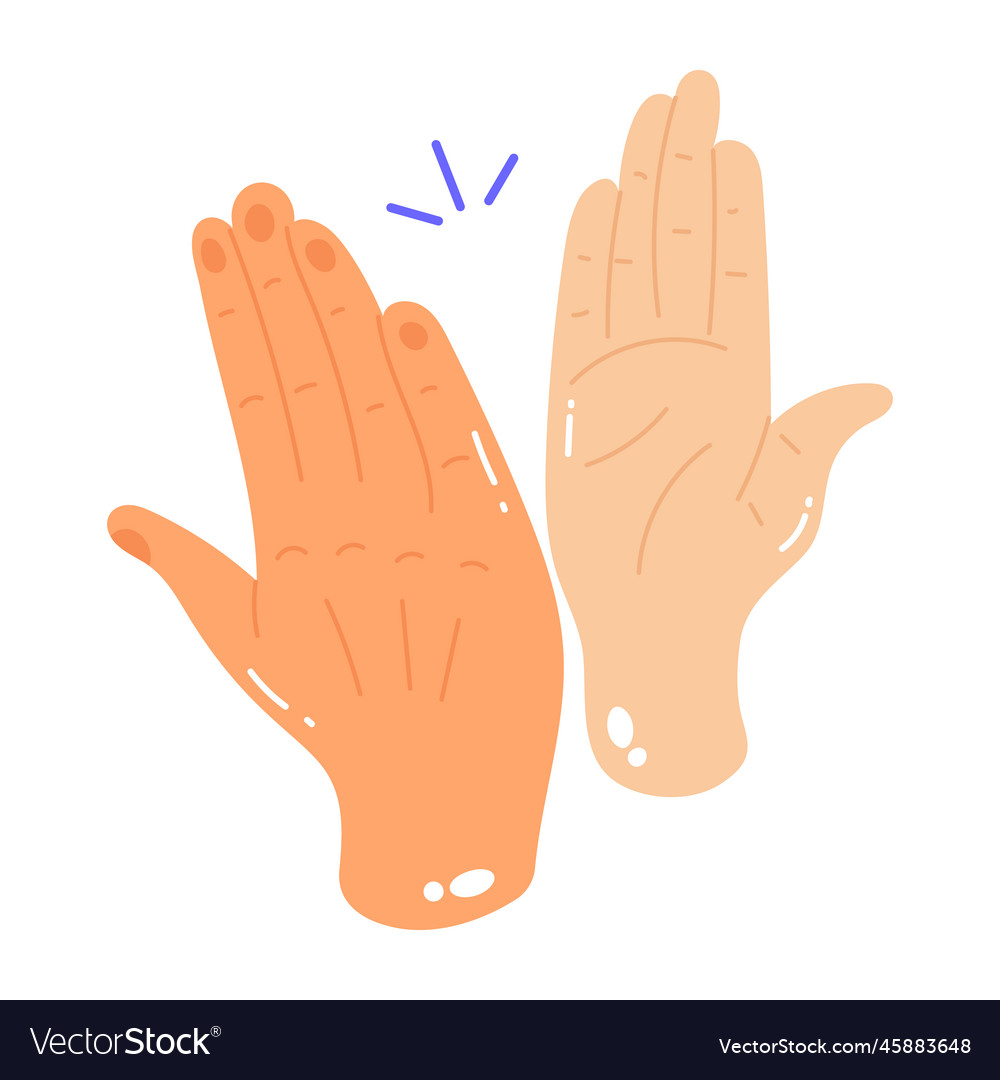 High five Royalty Free Vector Image - VectorStock