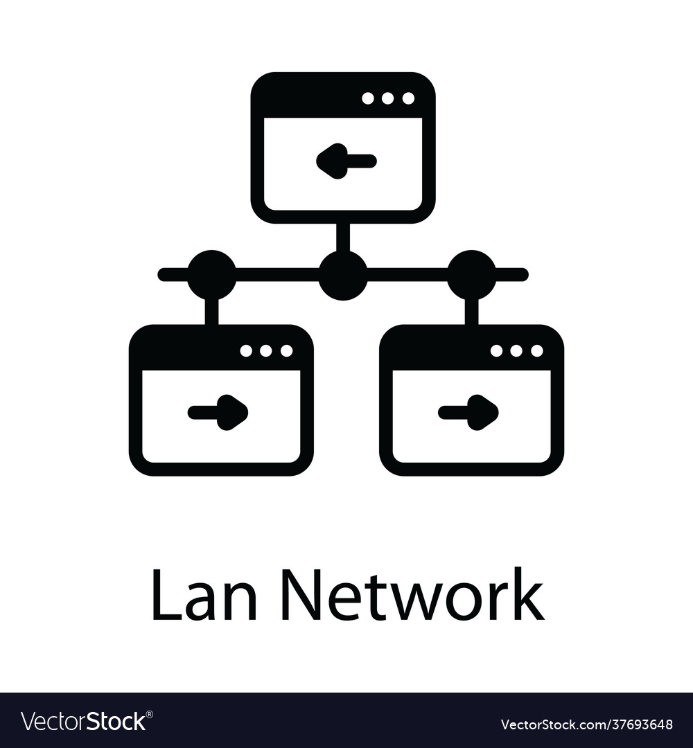 Lan network Royalty Free Vector Image - VectorStock