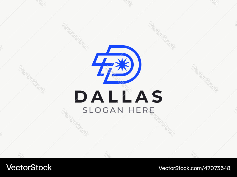 Letter d modern stylish and simple geometric logo Vector Image