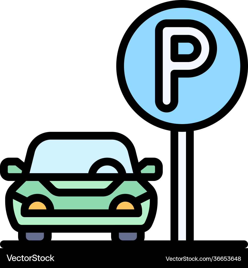 Parking sign icon lot related Royalty Free Vector Image