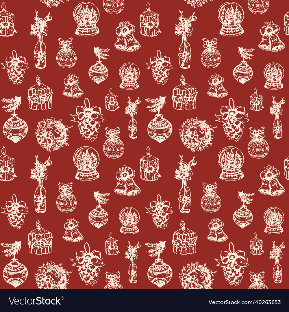Christmas seamless pattern background Royalty Free Vector
