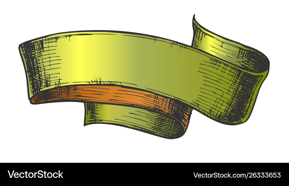 Color hand drawn classical advertising ribbon Vector Image