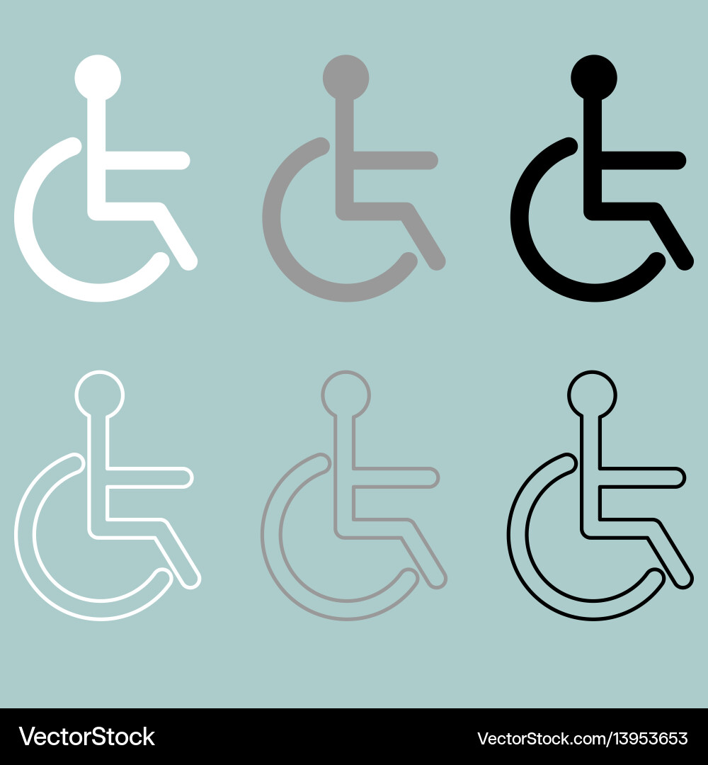 Invalid icon handiccapped person disabled Vector Image