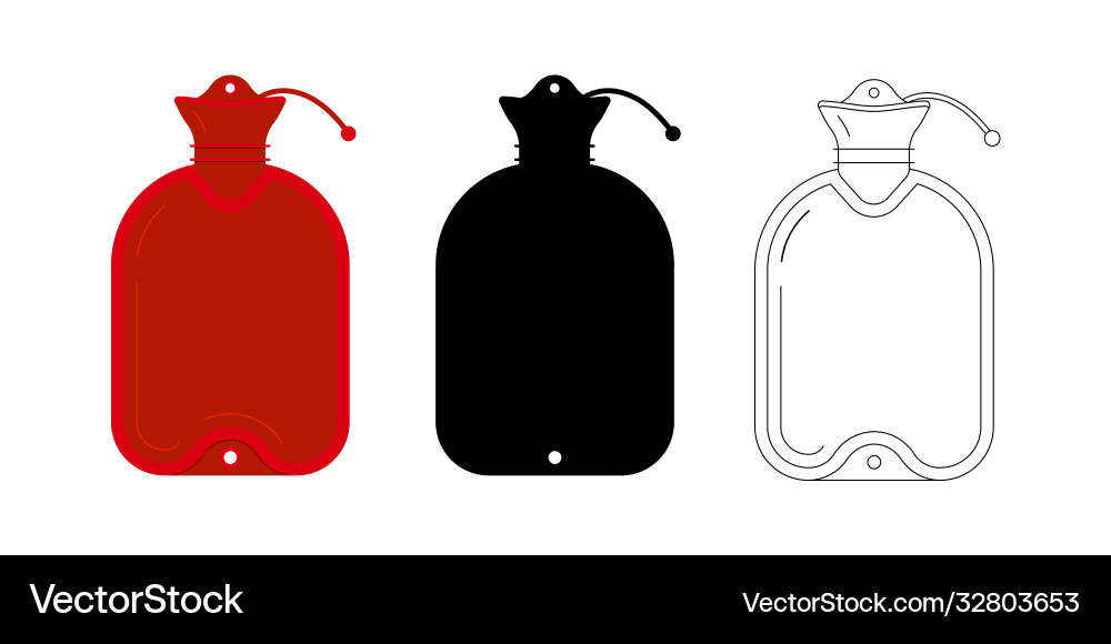 Medical warmer icon set isolated on white Vector Image