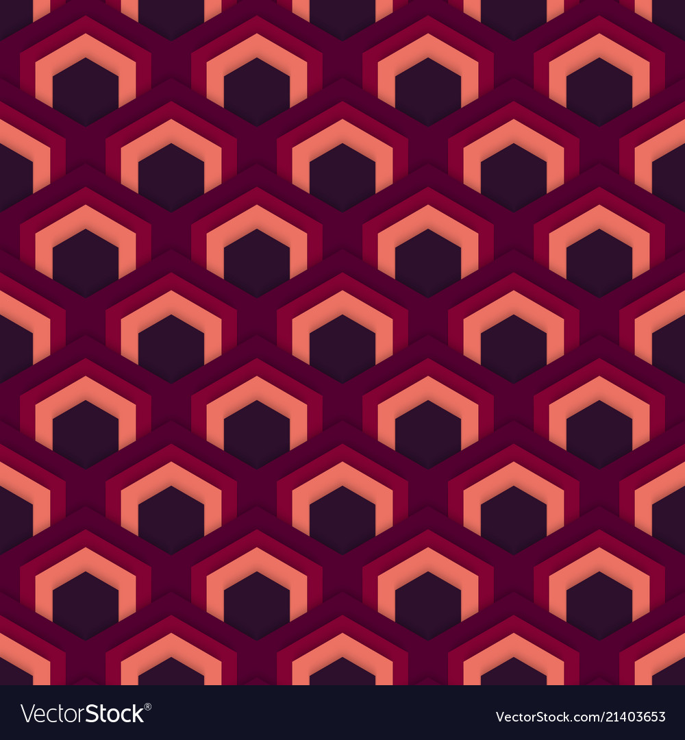 Seamless abstract pattern of hexagons Royalty Free Vector