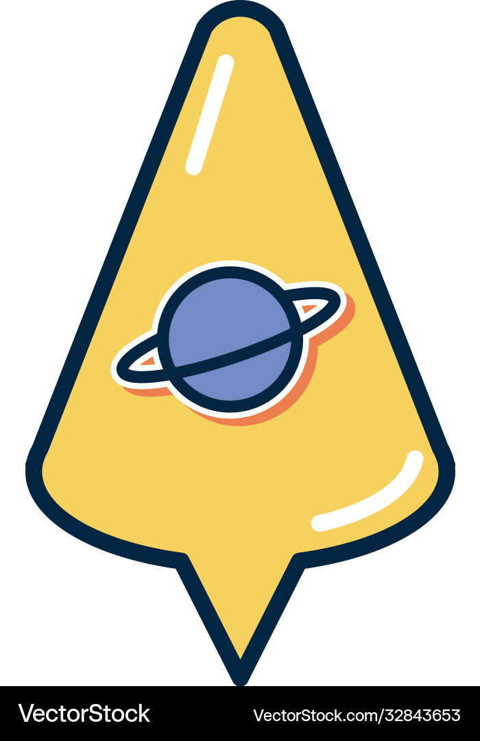 Slang bubbles concept speech bubble with saturn Vector Image