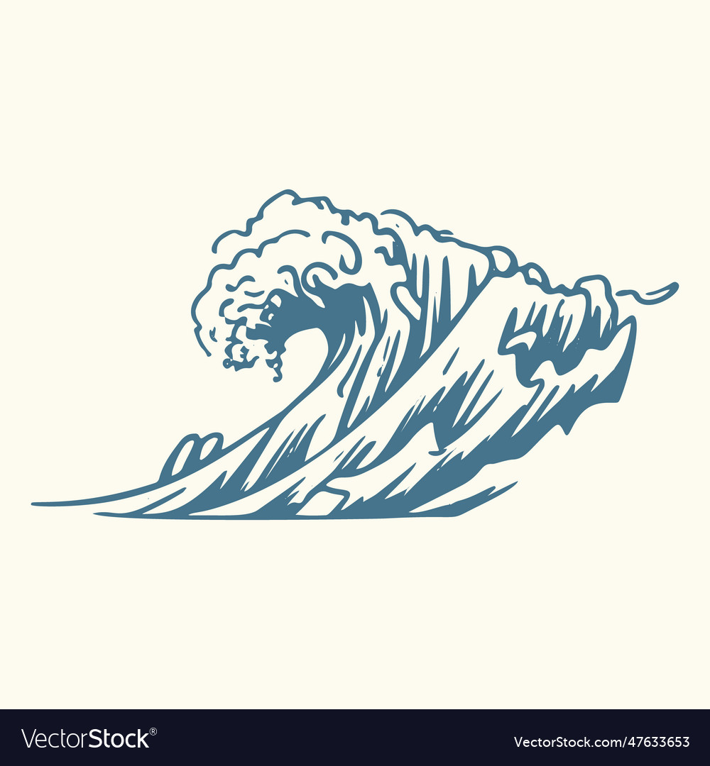 Wave riders - vintage ocean adventures Royalty Free Vector