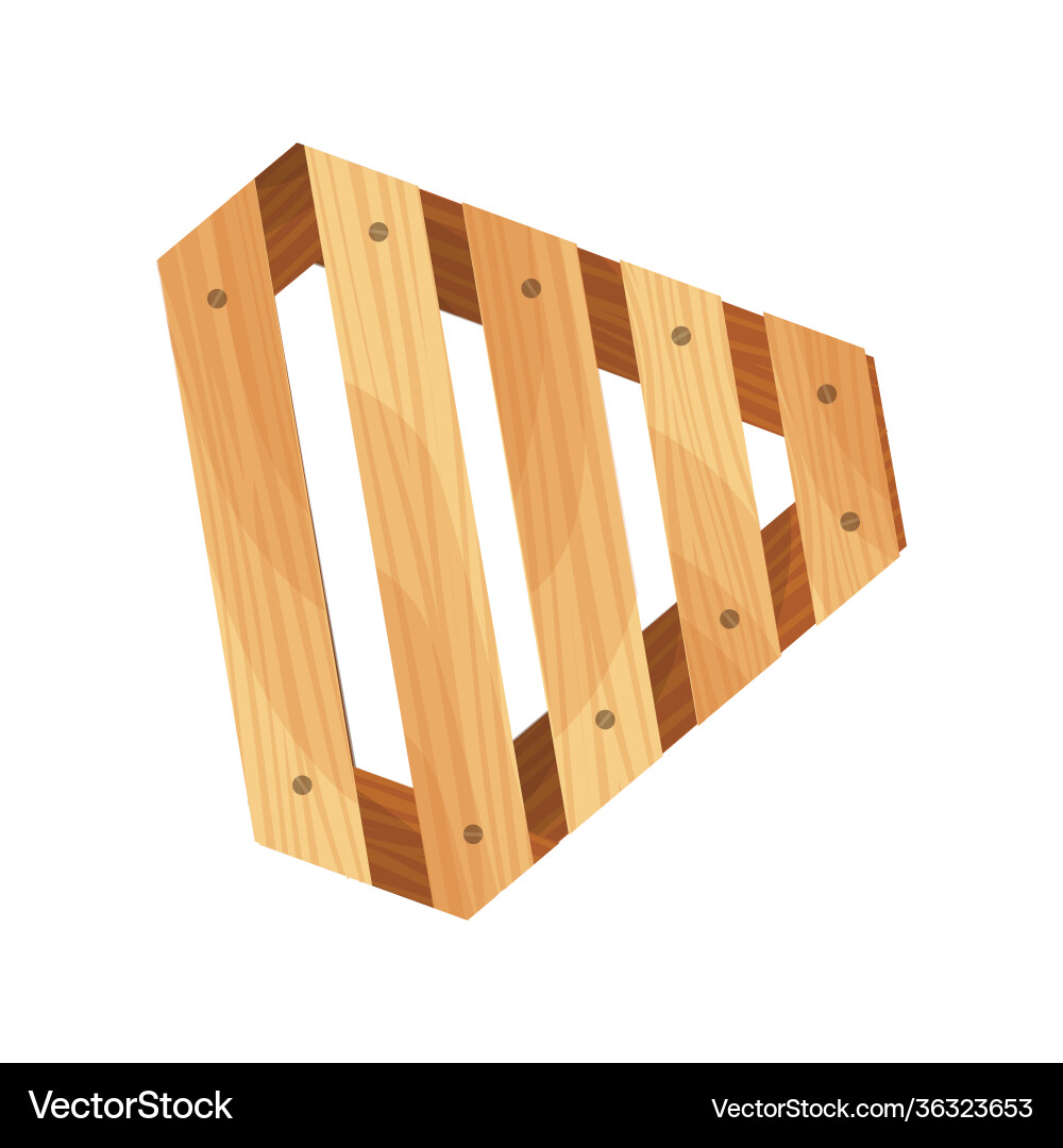 Wooden pallet platform for freight transportation Vector Image