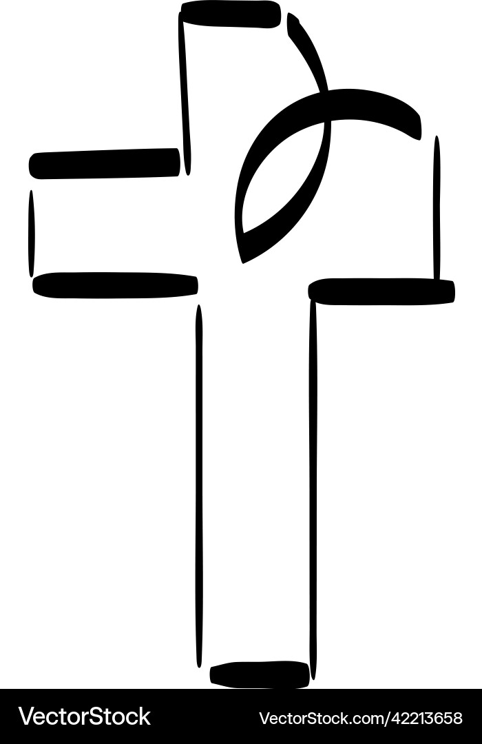 Biblical symbol christian line icon Royalty Free Vector