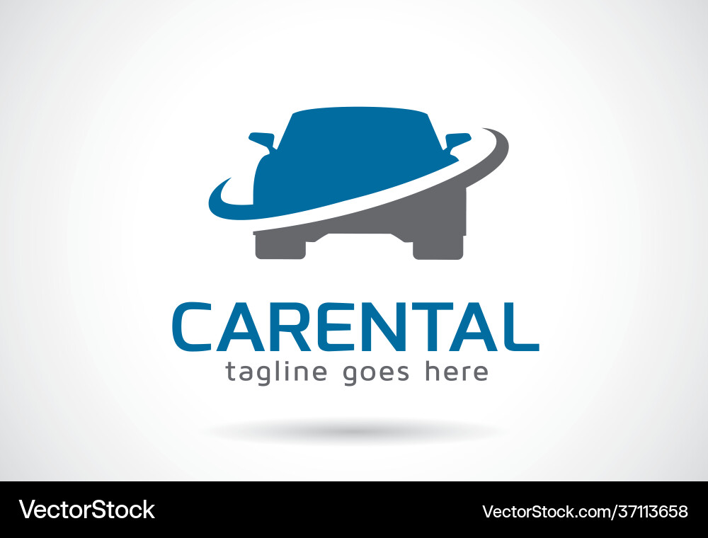 Car rental logo template design emblem Royalty Free Vector