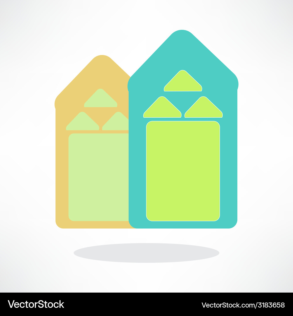Colorful houses Royalty Free Vector Image - VectorStock