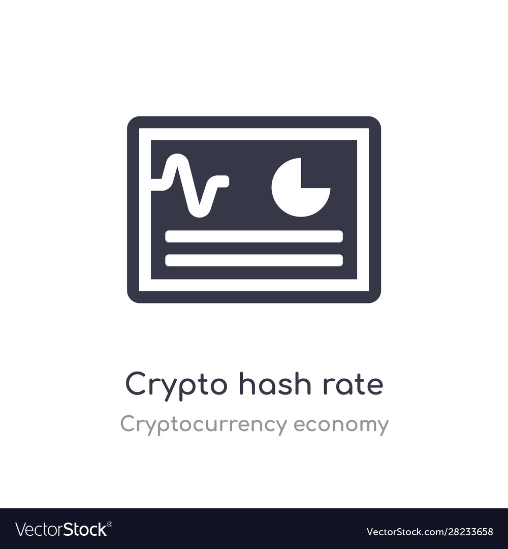 Crypto hash rate icon isolated crypto hash rate Vector Image