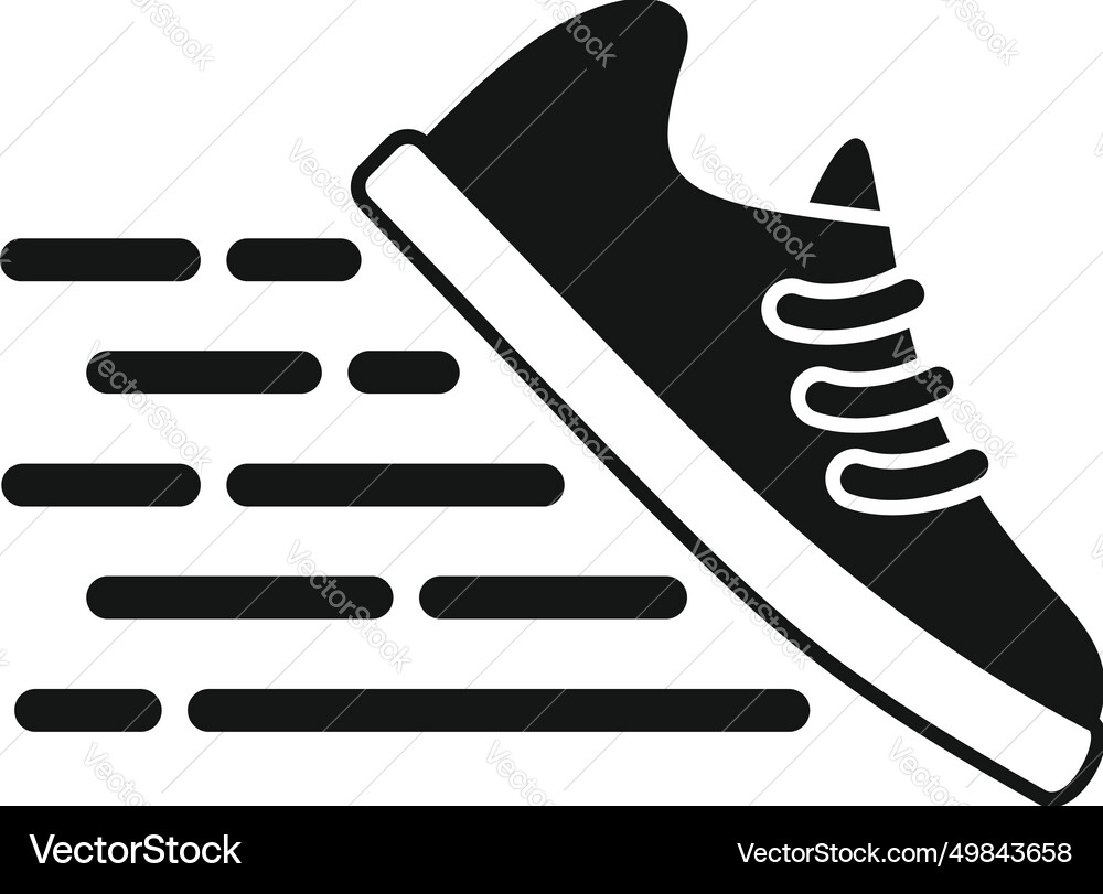 Fast run shoe icon simple velocity Royalty Free Vector Image