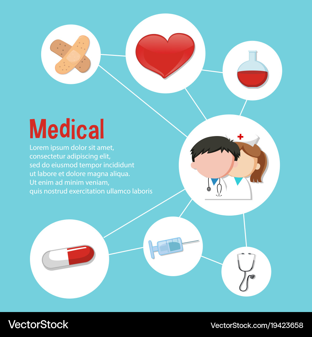 Infographic design for medical theme Royalty Free Vector