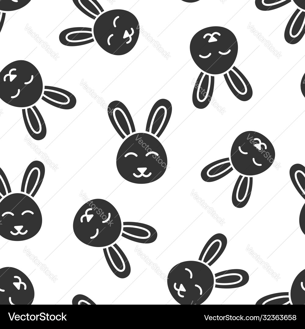 Rabbit icon in flat style bunny on white isolated Vector Image