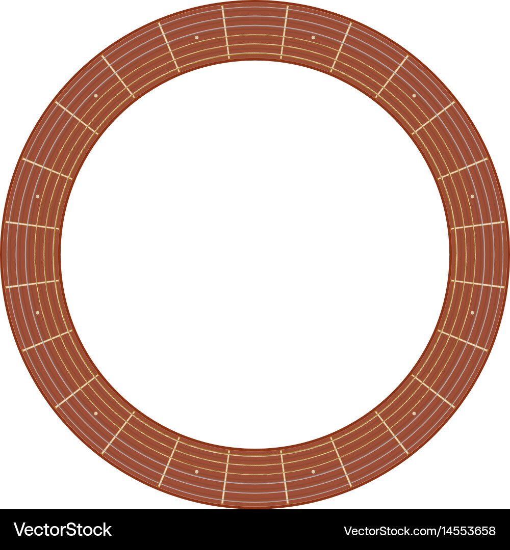 Round guitar fretboard Royalty Free Vector Image