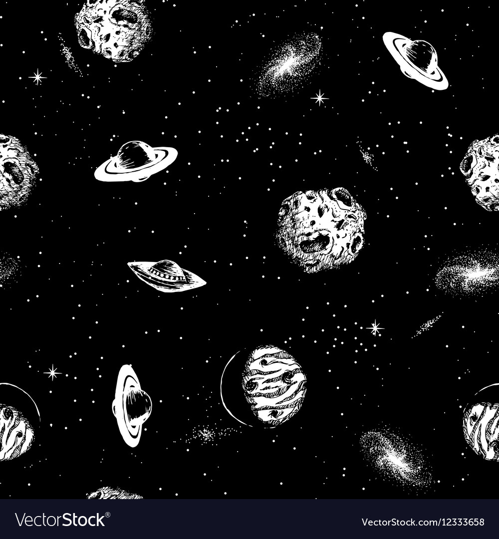 Space pattern Royalty Free Vector Image - VectorStock