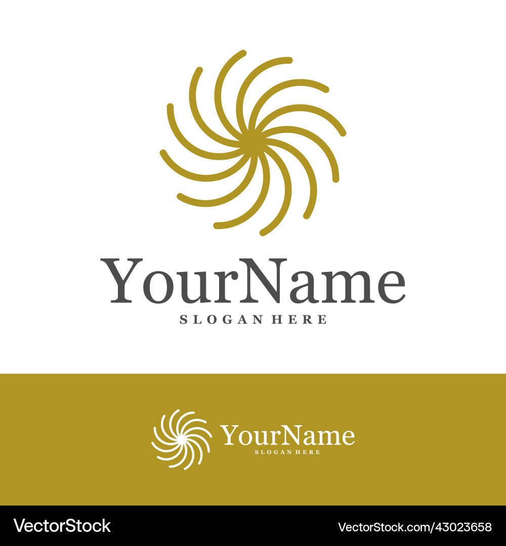 Spiral logo design template hurricane cyclone Vector Image